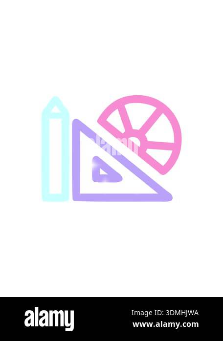 glitter effect animation of math equipment symbol icon Stock Video ...