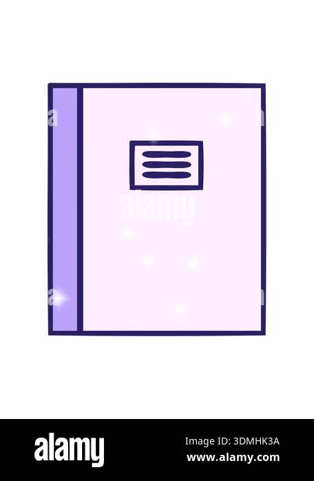 glitter effect animation of cute cartoon of a journal book Stock Video ...