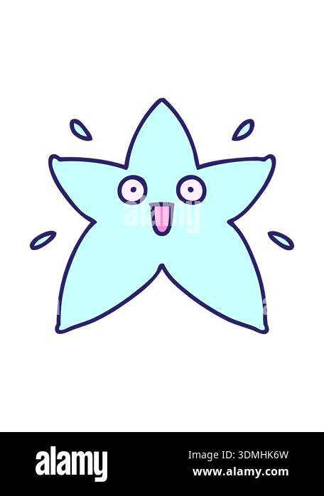 bobbing motion animation of cartoon of a happy star shining so super ...
