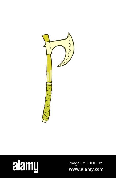 changing color animation of cartoon viking axe Stock Video Footage - Alamy