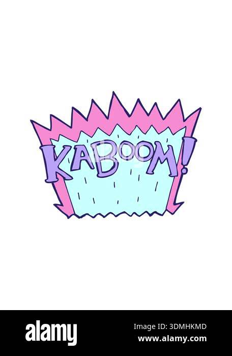 power up animation of cartoon explosion symbol Stock Video Footage - Alamy