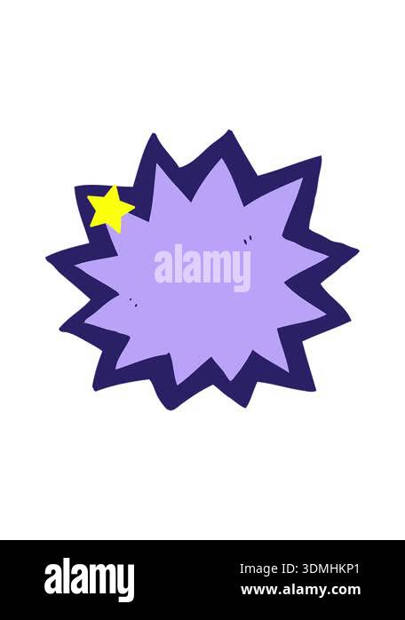 twinkling stars effect animation of cartoon drawing of an explosion ...