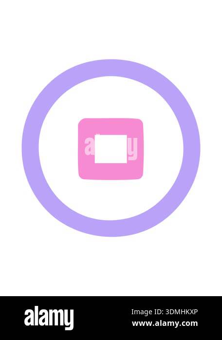 bobbing motion animation of stop button symbol icon Stock Video Footage ...