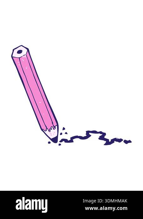 jiggle and pause animation of cartoon pencil in neon colors Stock Video ...