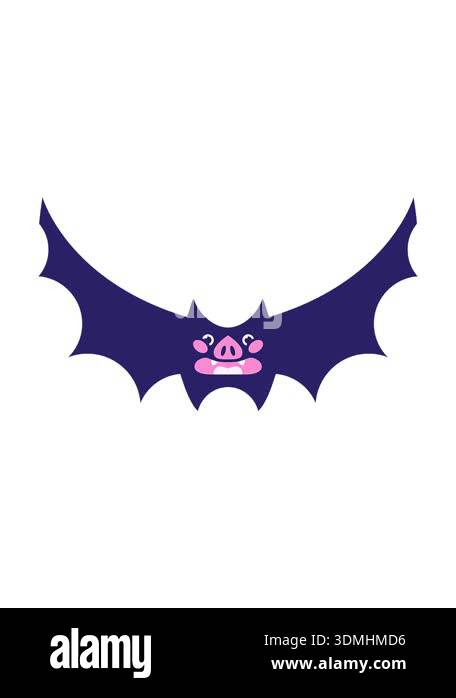 spinning motion animation of a fun cute halloween bat Stock Video ...