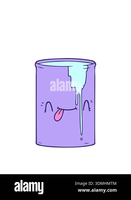 stretching up animation of cartoon toxic waste Stock Video Footage - Alamy