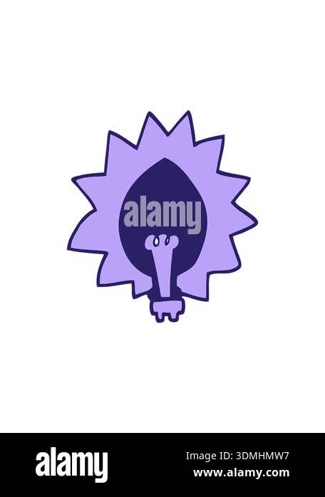 spinning motion animation of cartoon light bulb Stock Video Footage - Alamy