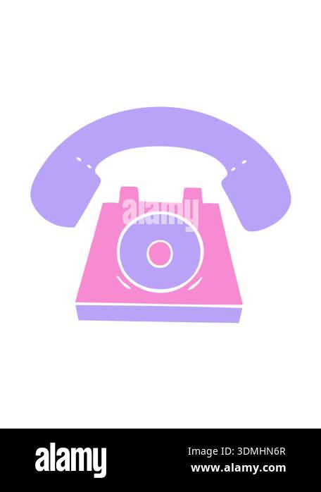 vibrating motion animation of flat symbol of a old telephone icon Stock ...
