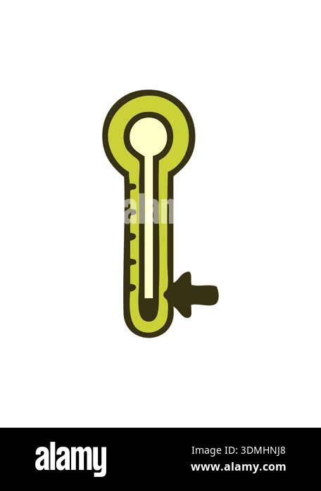 changing color animation of a glass thermometer design Stock Video ...
