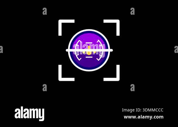A circular radar screen shows a purple flight path with a small ...