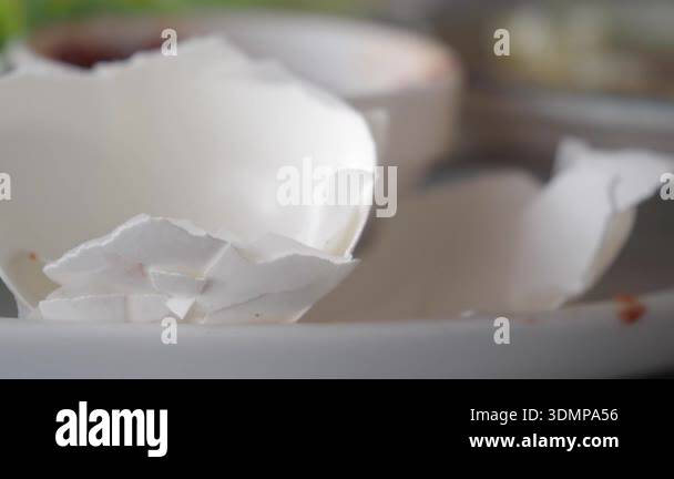 Leftover food scraps are seen on a table after a meal at a cafe Stock ...