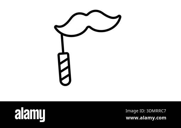 Grab this linear animated icon of fake mustache for fun Stock Video ...