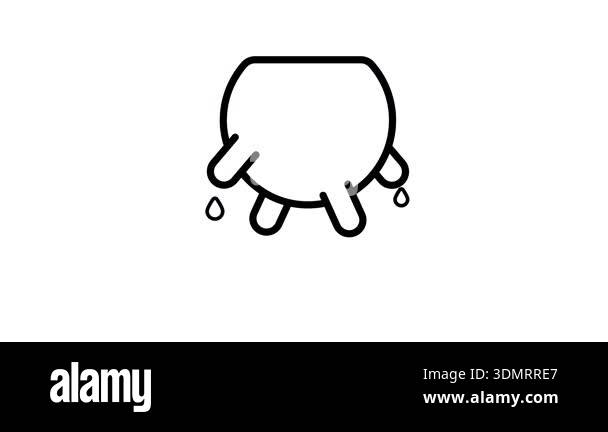 An animated icon of cow udders, symbolizing dairy farming, milk ...