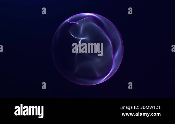 Abstract energy orb animation with navy blue and purple dispersed ...