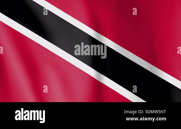 Flag of Trinidad and Tobago animated background. Symbol of the nation ...