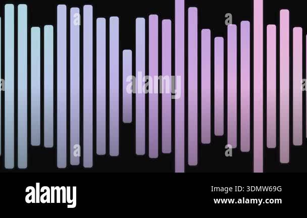 Visual representation of sound waves with colorful gradient bars on ...