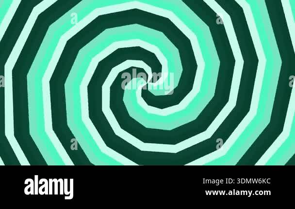 Spiral pattern featuring green and white concentric shapes creating a ...