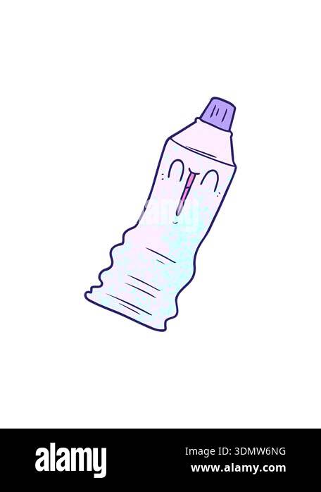 attention grabbing animation of cartoon toothpaste tube Stock Video ...
