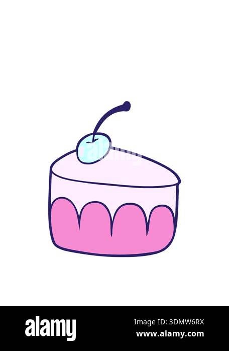 jumping motion animation of cartoon tasty dessert Stock Video Footage ...