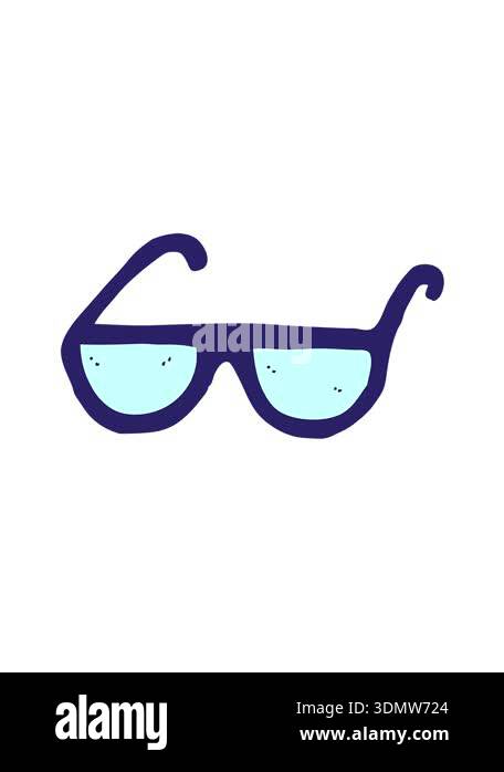 vibrating motion animation of cartoon of sunglasses Stock Video Footage ...