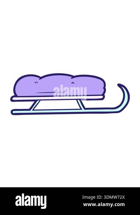 jiggle motion animation of cartoon sledge Stock Video Footage - Alamy