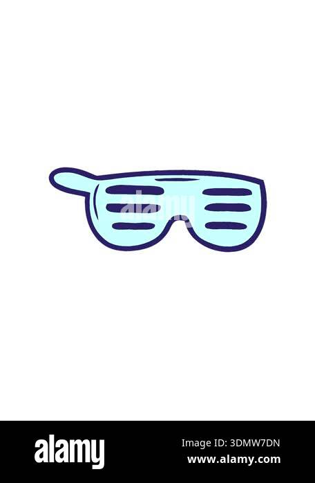 vibrating motion animation of cartoon of pair of sunglasses Stock Video ...
