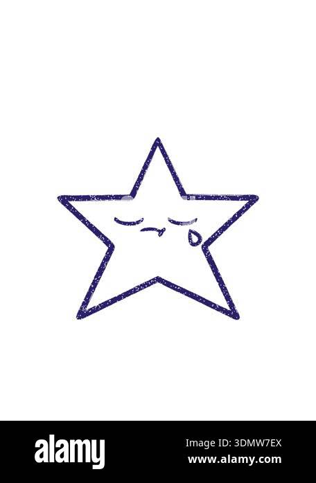 blinking radial lines animation of Crying Star Charcoal Drawing Stock ...