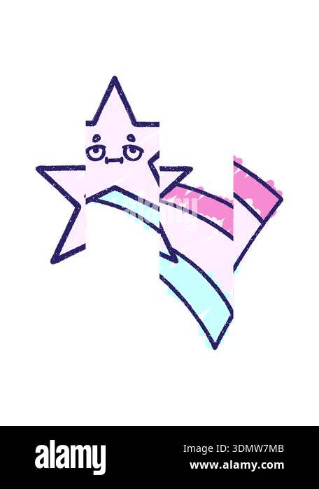 splitting motion animation of Shooting Star Drawing Stock Video Footage ...