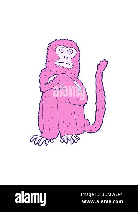 shine light effect animation of cartoon monkey cartoon Stock Video ...