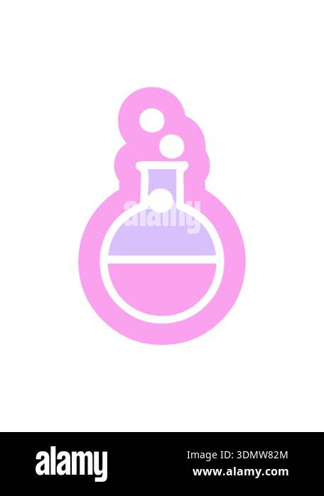 neon light effect animation of science experiment symbol icon Stock ...