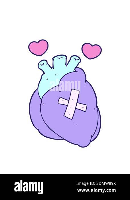 spinning hearts animation of cartoon heart Stock Video Footage - Alamy