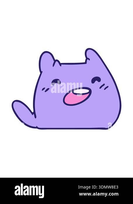 shaking motion animation of cartoon illustration of a kawaii cat Stock ...