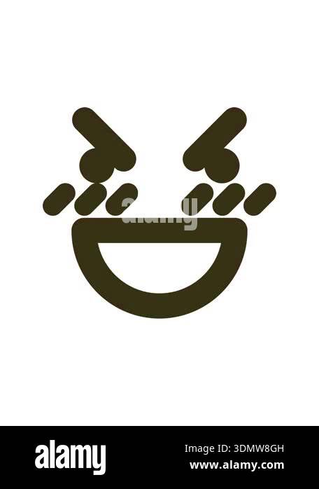 changing color animation of mean laughing face icon Stock Video Footage ...