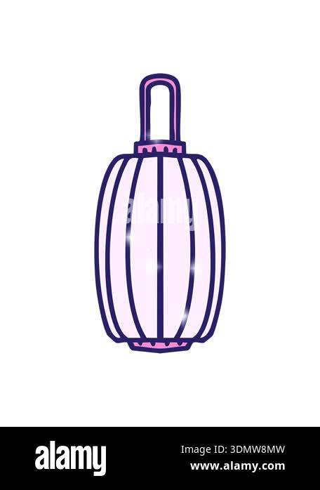 glitter effect animation of a long hanging paper lantern Stock Video ...