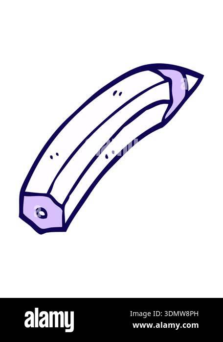 neon light effect animation of cartoon doodle of a coloring pencil ...