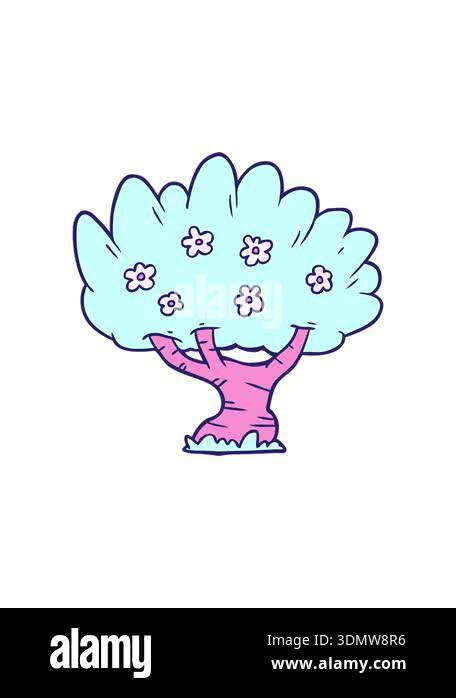 spinning motion animation of cartoon tree illustration Stock Video ...