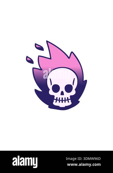 starburst effect animation of gradient shaded cartoon skull Stock Video ...