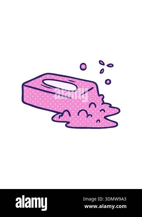 popping motion animation of hand drawn cartoon doodle of a bubbled soap ...