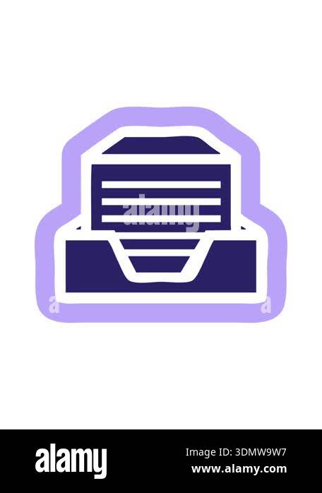 popping motion animation of office paper stack icon symbol Stock Video ...