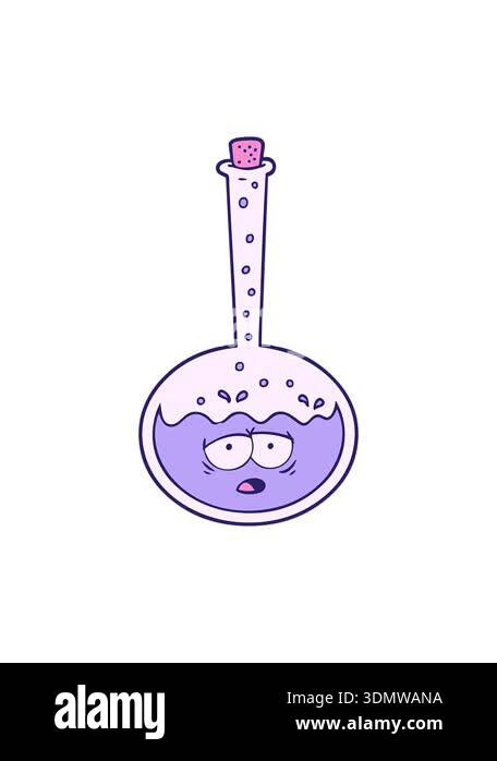shaking motion animation of cartoon chemical reaction Stock Video ...