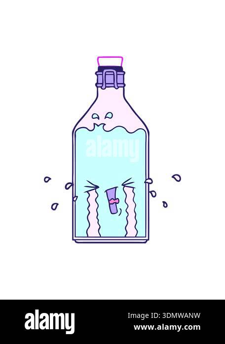 power up animation of cartoon old bottle Stock Video Footage - Alamy
