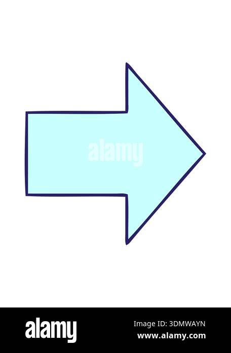 shine light effect animation of cartoon of a pointing arrow Stock Video ...