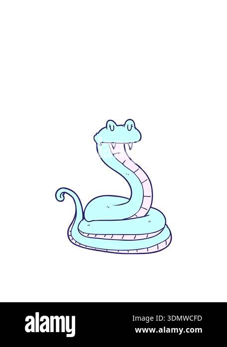 jumping motion animation of snake illustration Stock Video Footage - Alamy