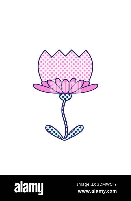 blinking radial lines animation of comic book cartoon of a flower Stock ...