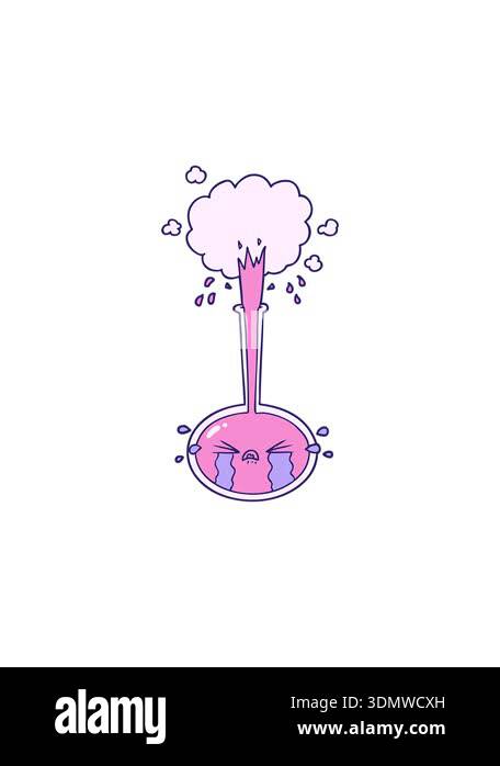 attention grabbing animation of crying cartoon science experiment ...