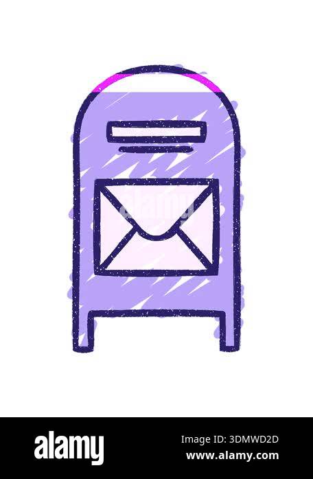 power up animation of Mail Box Chalk Drawing Stock Video Footage - Alamy