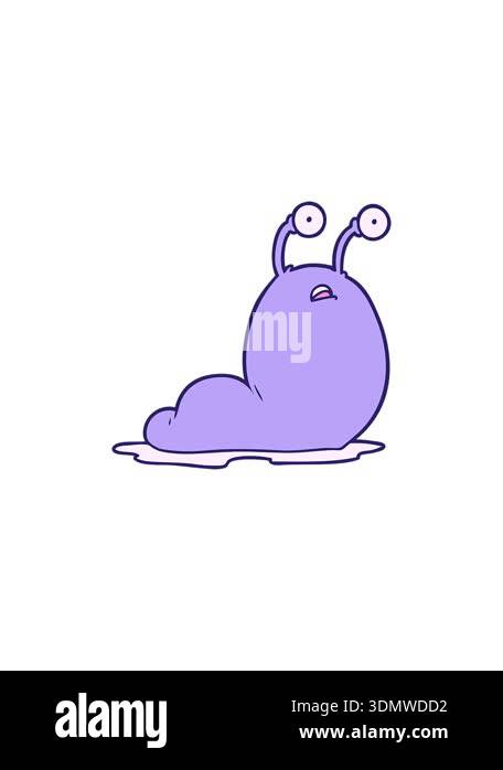 splitting effect animation of cartoon slug doodle Stock Video Footage ...