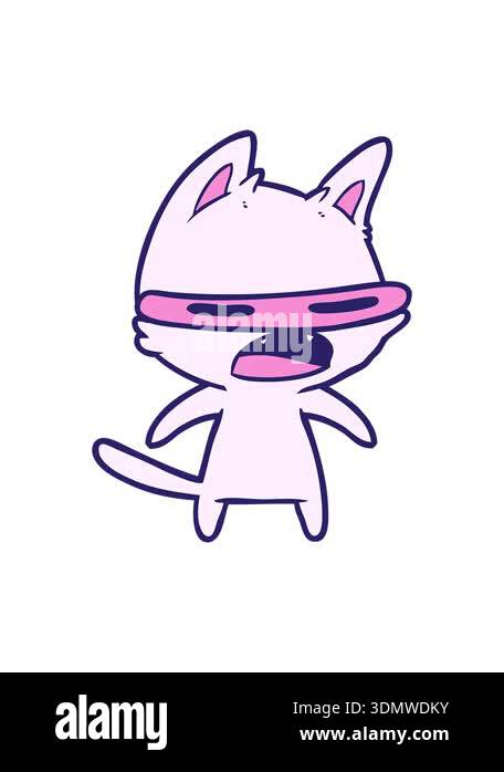 bobbing motion animation of talking cat cartoon in cool shades Stock ...