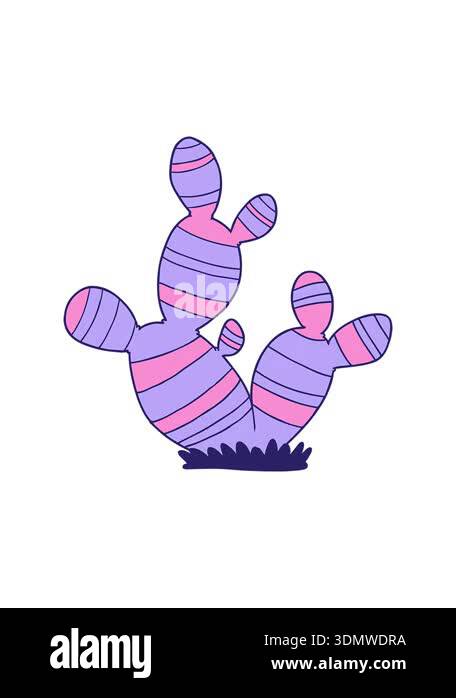 power up animation of cactus drawing Stock Video Footage - Alamy