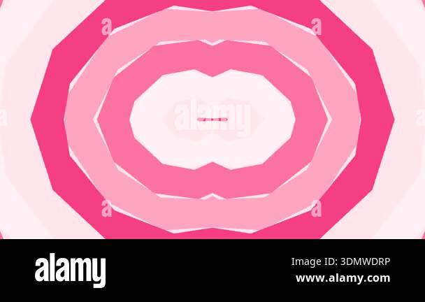 Vibrant pink and white geometric pattern with symmetrical shapes and ...